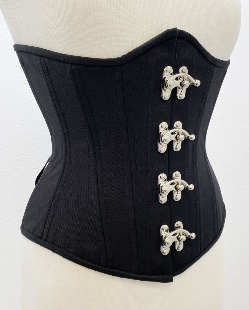 Black Cashmere with Silver Swing Hooks Classic Underbust Corset – Faire ...