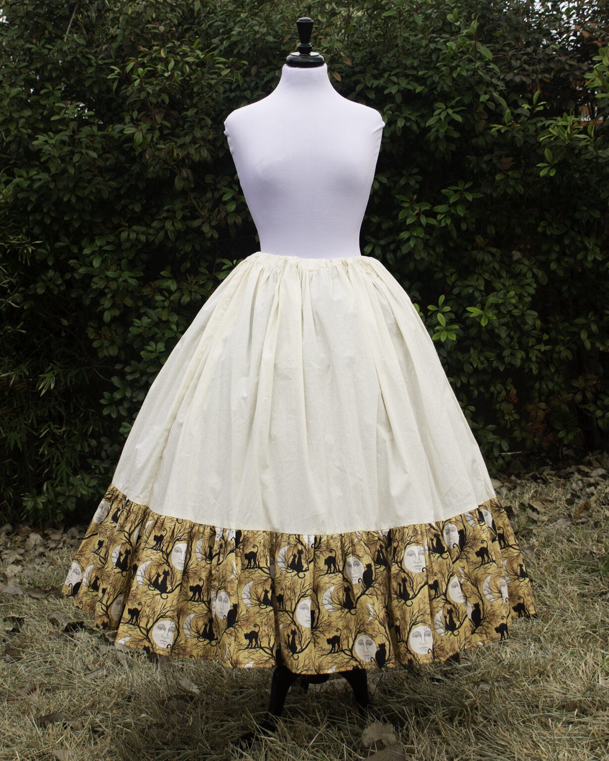 Full Moon Cat Silhouette Muslin Cotton Ruffled Petticoat – Faire Treasures