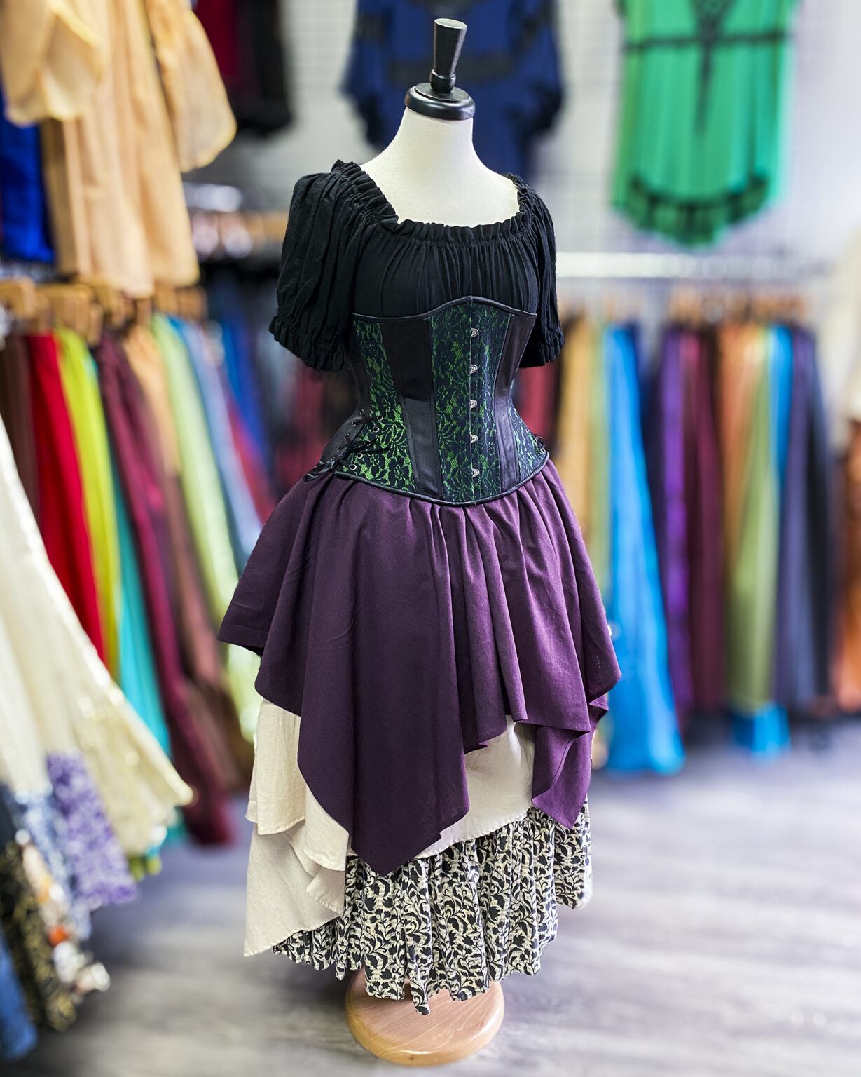 Dark Purple Linen Pixie Skirt – Faire Treasures